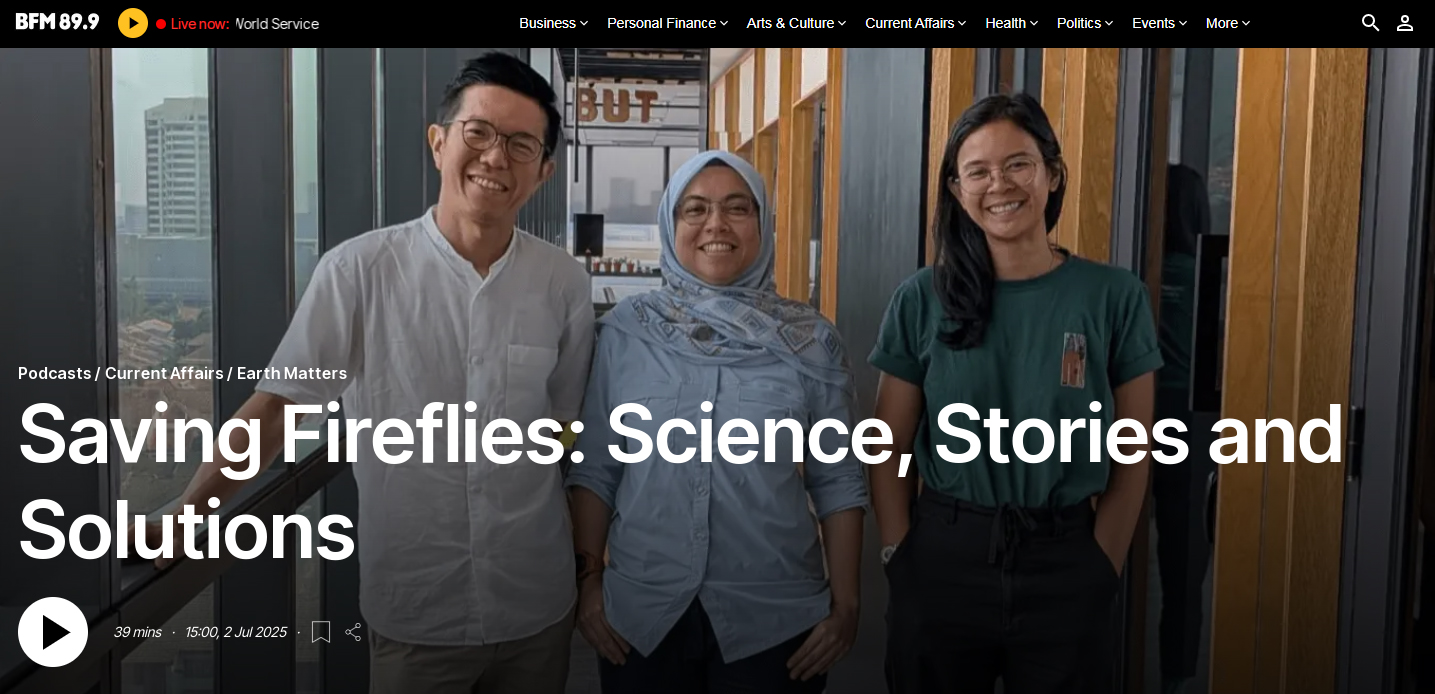 BFM Chat to commemorate World Firefly Day 2025 - Friends Of Bukit Kiara